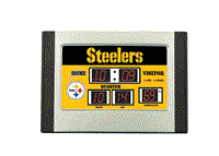 6.5"x9" Scoreboard Desk Clock- Pittsburgh Steelers - INYOPools.com
