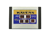 6.5"x9" Scoreboard Desk Clock- Baltimore Ravens - INYOPools.com