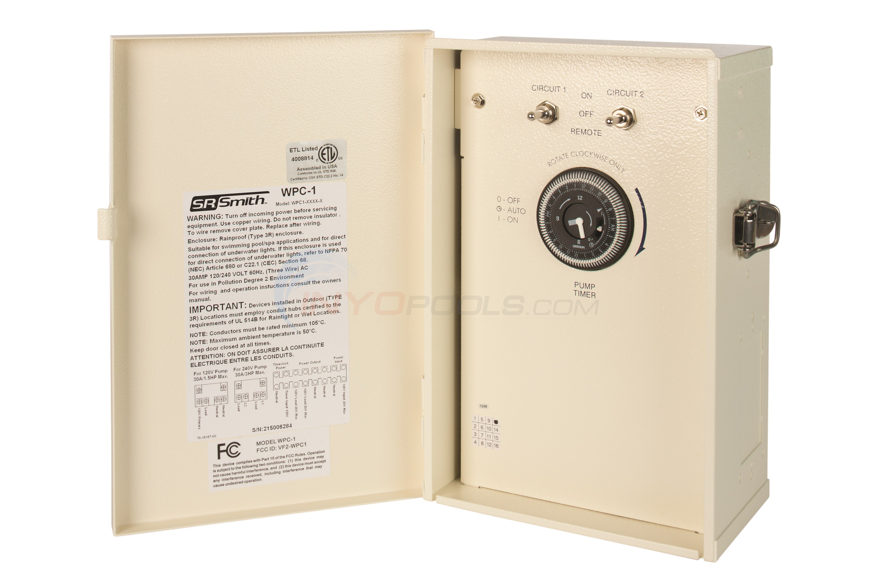 Wireless Pool Controller w/ 24Hr Pump Time Clock/30W Transformer ...