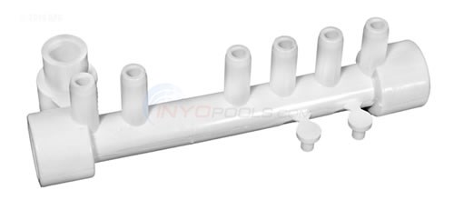3/8" Barb Manifolds - 1" Spigot x 1" Spigot x (6) 3/8" Barbs w/ Plugs ...
