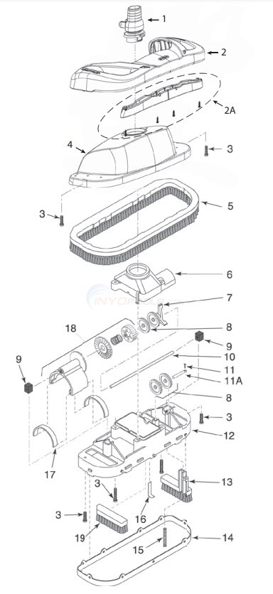 Pentair Dorado Automatic Suction-Side Pool Cleaner Parts - INYOPools.com