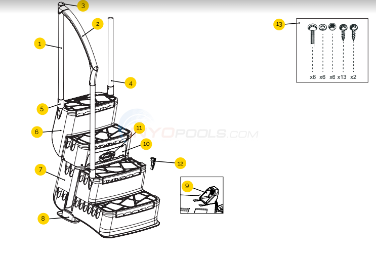 Innovaplas Biltmor PG-5015 Step Parts - INYOPools.com