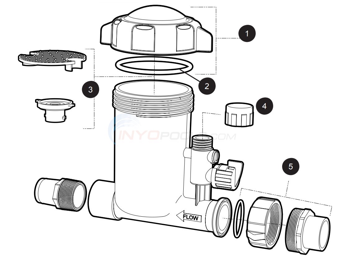 Polaris AutoClear TF Tablet Feeder Parts - INYOPools.com