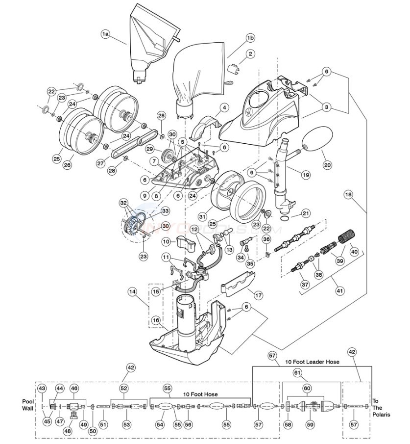 Polaris TR35P Pressure-Side Pool Cleaner Parts - INYOPools.com