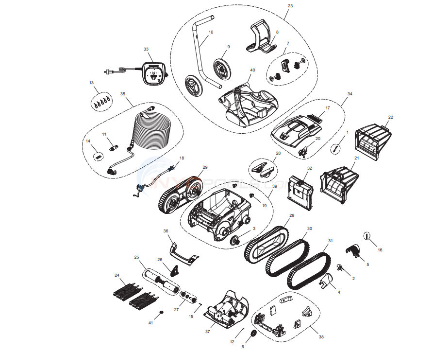 Polaris Vortrax 25iQ Commercial Robotic Cleaner Parts - INYOPools.com