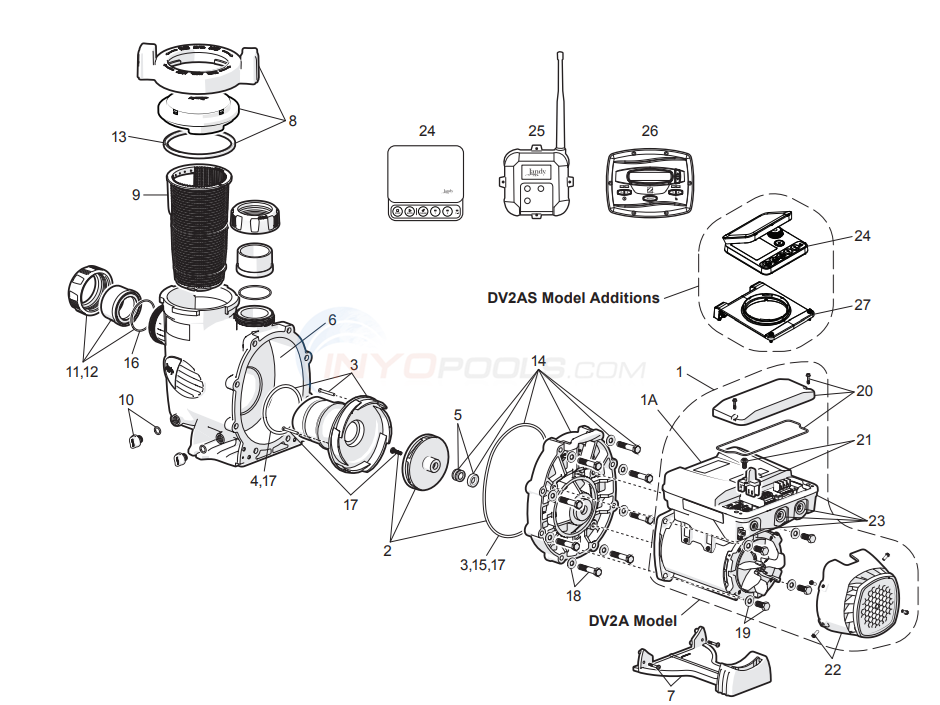 Jandy VS PlusHP 2.7 HP VS Pump 115V/230V 2-Aux Relays (Mfg. 2019 ...