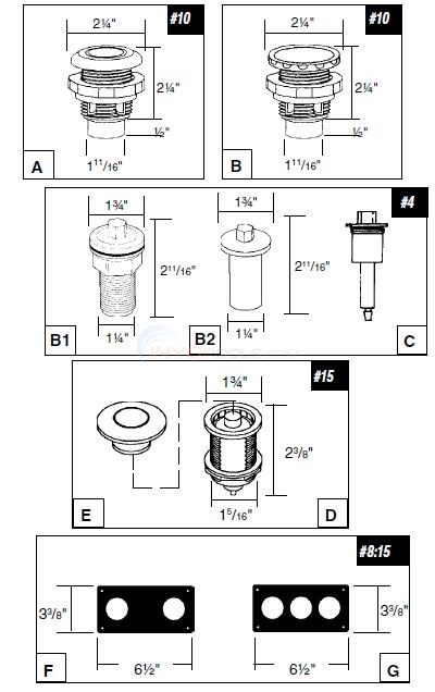Len Gordon Air Buttons Parts - INYOPools.com