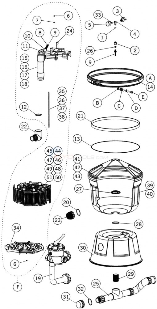 Astral Clarity D.E. Parts - INYOPools.com