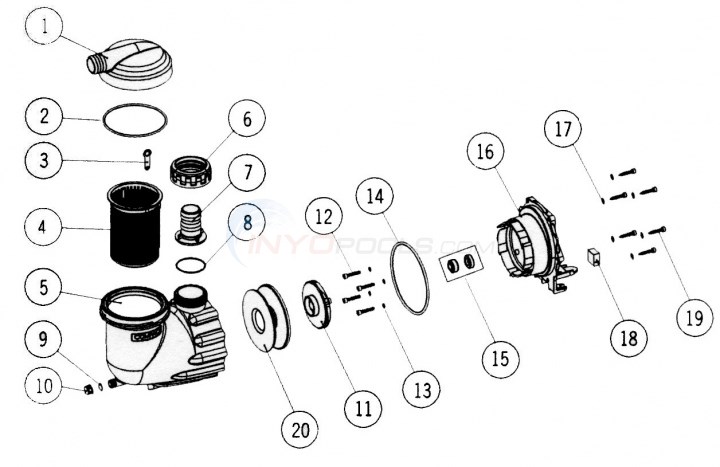 Astral Compact Pool Pump Parts - INYOPools.com