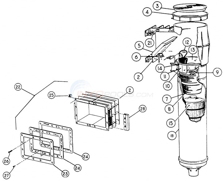 Baker Hydro Skimmer Hydro Pak Parts - INYOPools.com