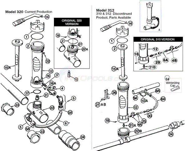 Rainbow In-Line Feeders Parts - INYOPools.com