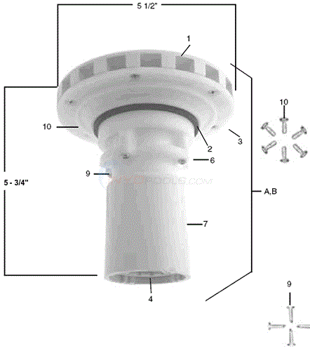 Master Pools Turbo Clean Heads Parts - INYOPools.com