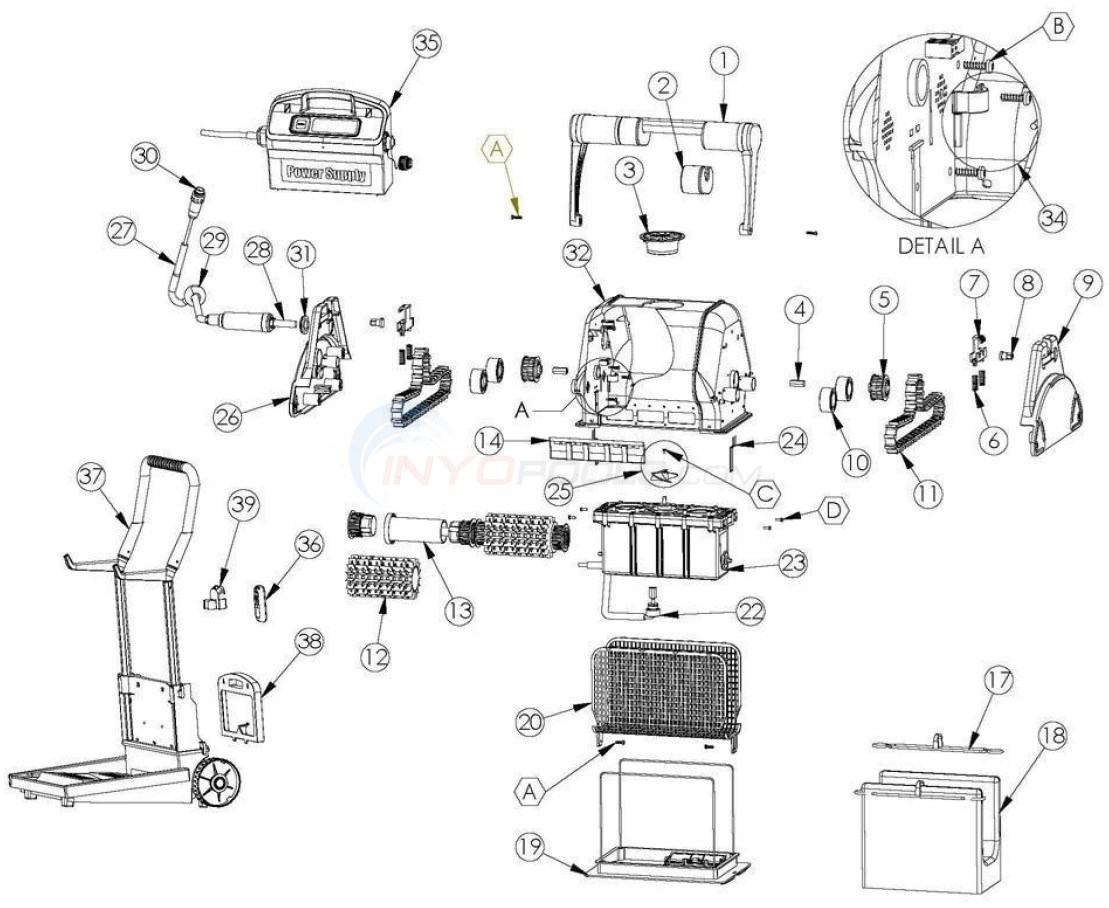 Maytronics Dolphin DX5 Plus Parts - INYOPools.com
