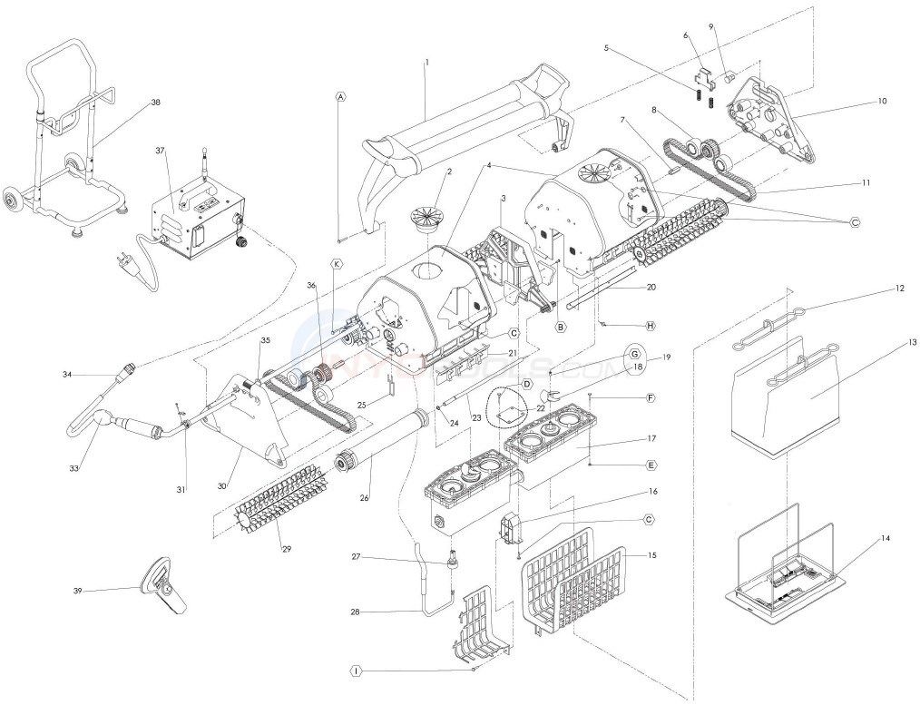 Maytronics Dolphin Enduro 21R Parts - INYOPools.com