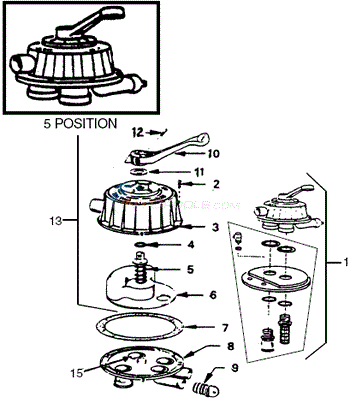 Muskin 5 Position Parts - INYOPools.com