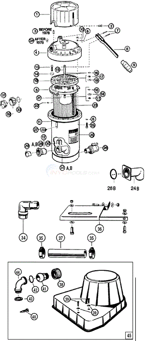 Hayward Perflex D.E. FIlters EC-65, EC-65A, EC-75 & EC-75A Parts ...