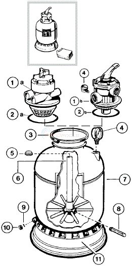Hayward Pro Top Mount Sand Filter 14" Parts - INYOPools.com