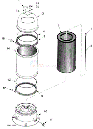 Sta-Rite Posi-Flo II Cartridge- PTM 50, 70, 100 Parts - INYOPools.com