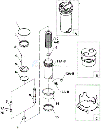 Waterway Top Load Filter Parts - INYOPools.com