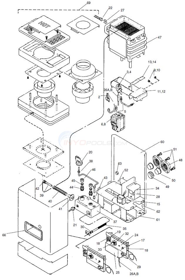 Teledyne Spa Gas Heaters Parts - INYOPools.com