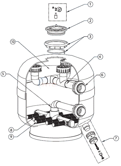 Hayward Commercial HCF Series Sand Parts - INYOPools.com