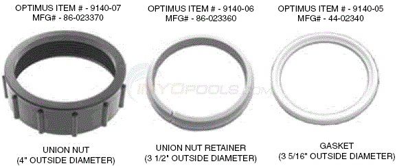 Unions Parts - INYOPools.com