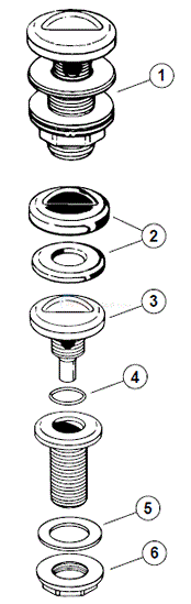 HydroAir Top Draw Air Control Parts - INYOPools.com