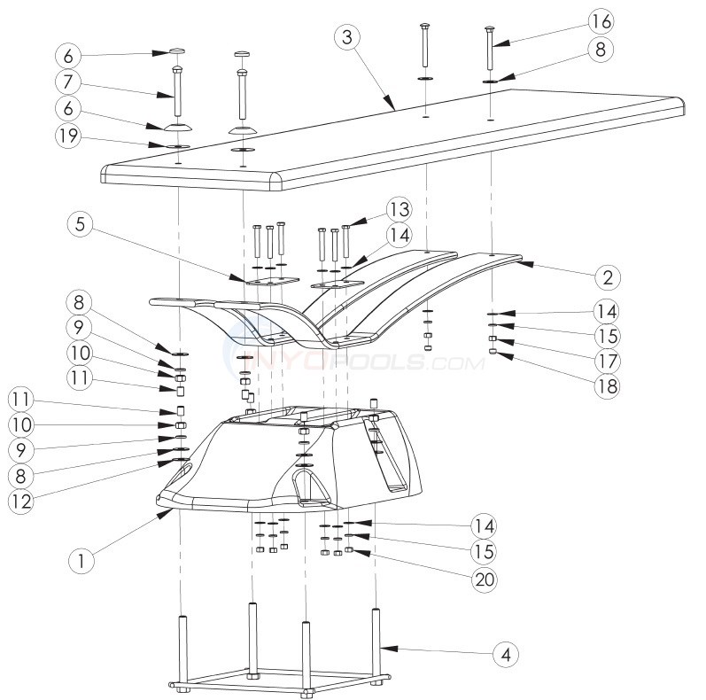 Interfab Edge Diving System Parts - INYOPools.com