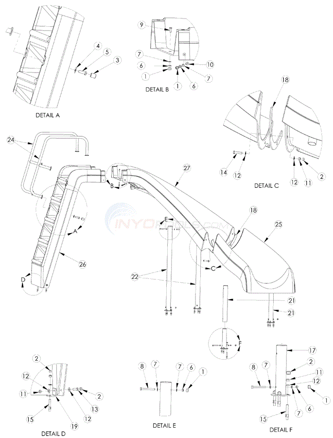 Interfab White Water Parts - INYOPools.com