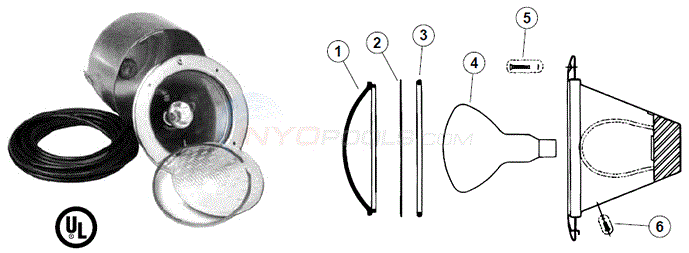 Jacuzzi Full Moon Light Parts - INYOPools.com