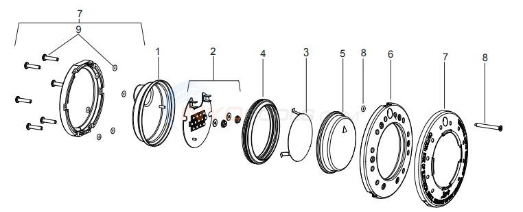 Jandy WaterColors Small Spa LED Light Parts - INYOPools.com