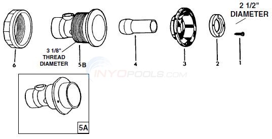 Jacuzzi Swim Jet PSJ / CSJ Series Parts - INYOPools.com