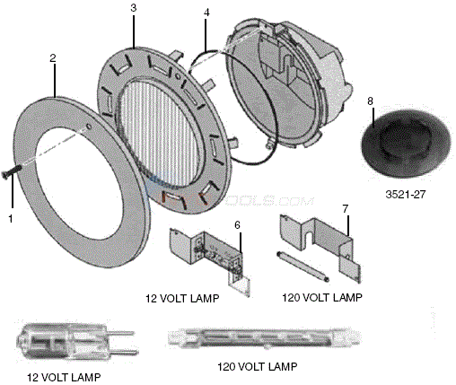 Sta-Rite Sunsaver Halogen Lights Parts - INYOPools.com