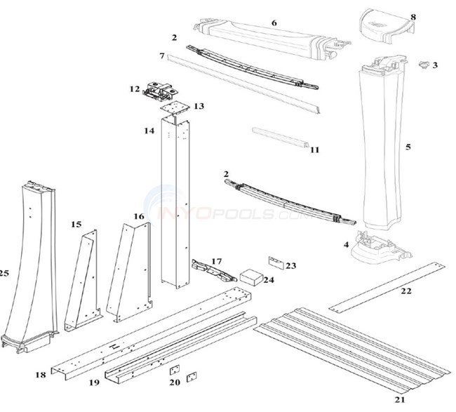 Matrix & Odyssey 18'x40' Yardmore Oval (Resin Top Rail, Resin Upright ...