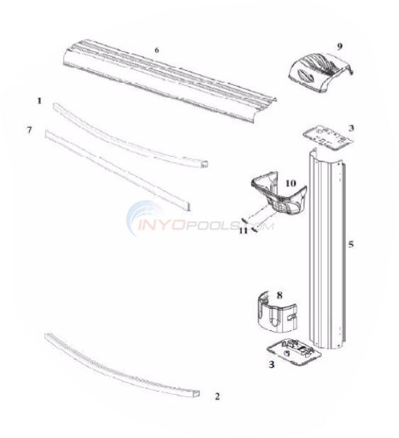 Morada 33' Round 52" Wall (Resin Top Rail, Steel Upright) Parts ...