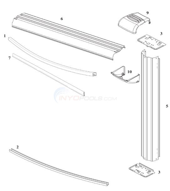Morada 27' Round 54" Wall (Steel Top Rail, Steel Upright) Parts ...