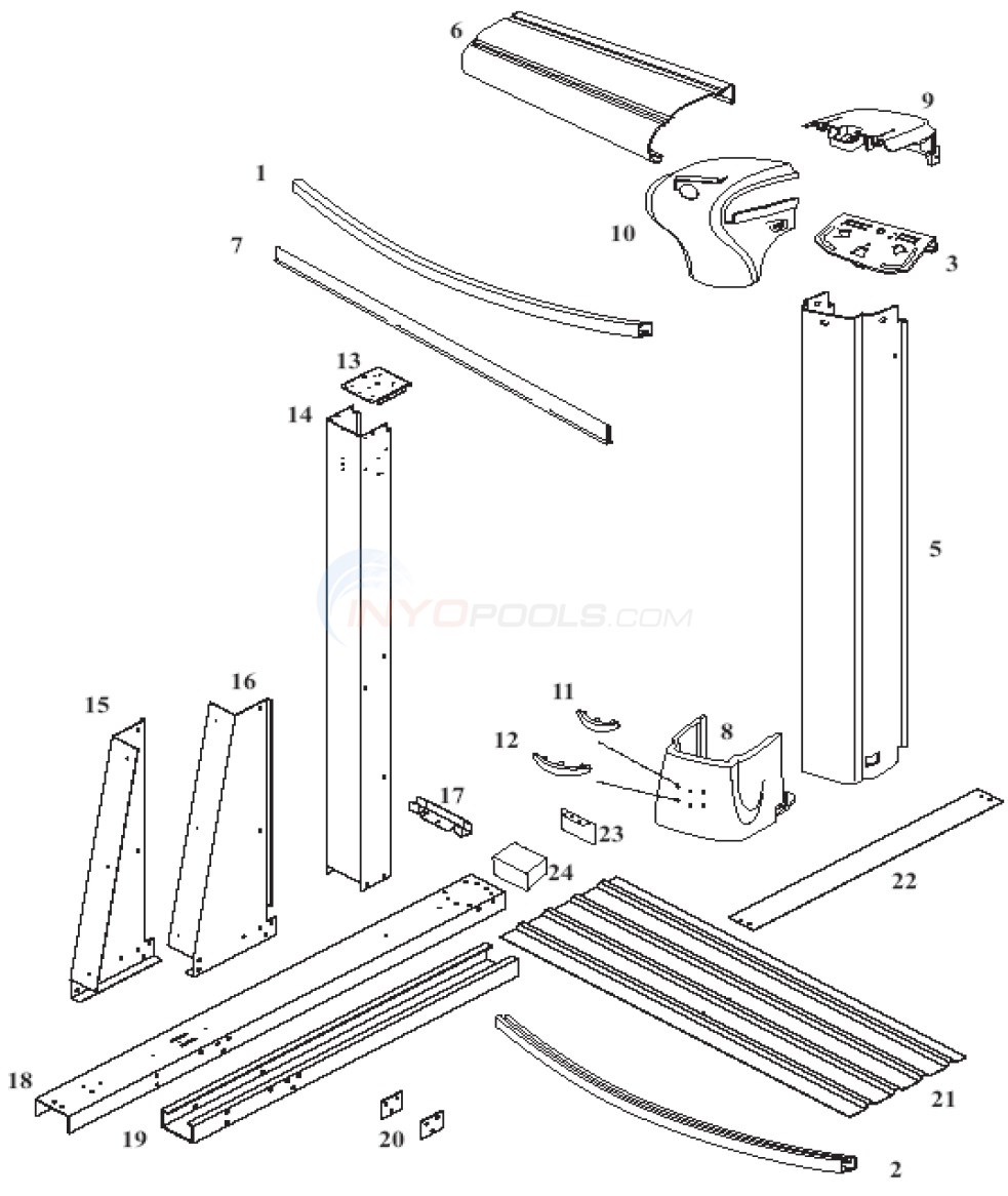 Navigator 15'x30' Yardmore Oval (Aluminum Top Rail, Aluminum Upright ...