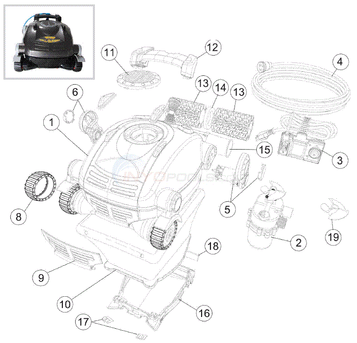SmartPool Nitro Wall Climber Parts - INYOPools.com