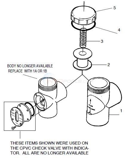 Pentair / Ortega Check Valve Parts - INYOPools.com