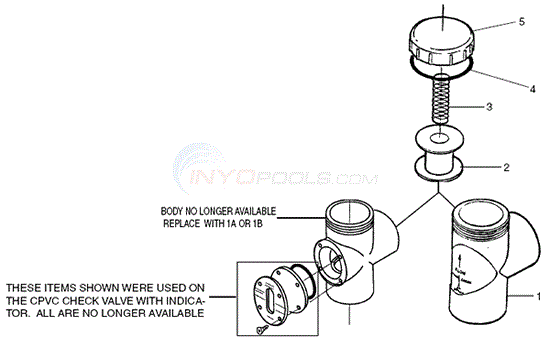 Pentair/Ortega Check Valve Parts - INYOPools.com
