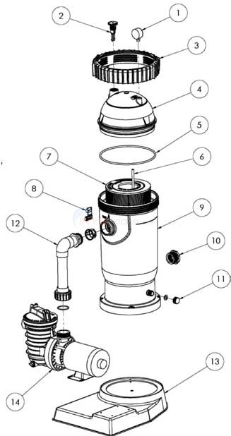 Sta-Rite PXC Series Above Ground Filter System (Pre-2009) Parts ...