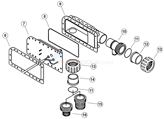 Sundance Plastic Hi-Flow Heater Parts - INYOPools.com