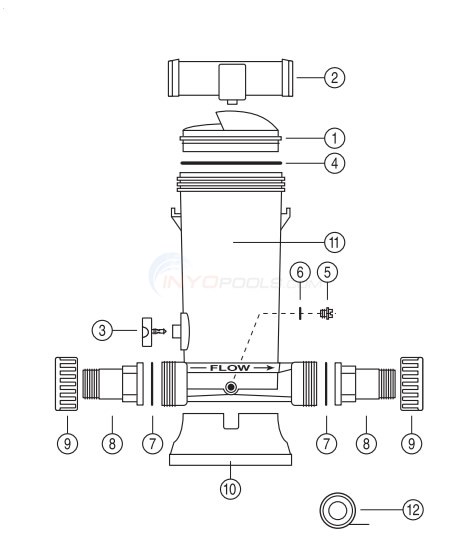 Swimline Hydrotools Chlorine Feeder Parts - INYOPools.com