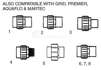 Complete Unions - Waterway Parts - INYOPools.com
