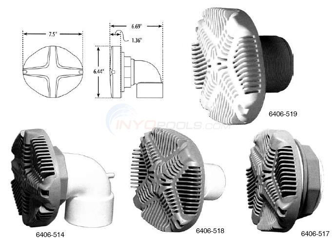 Waterway TWM 250 GFM Suction Fittings Parts - INYOPools.com
