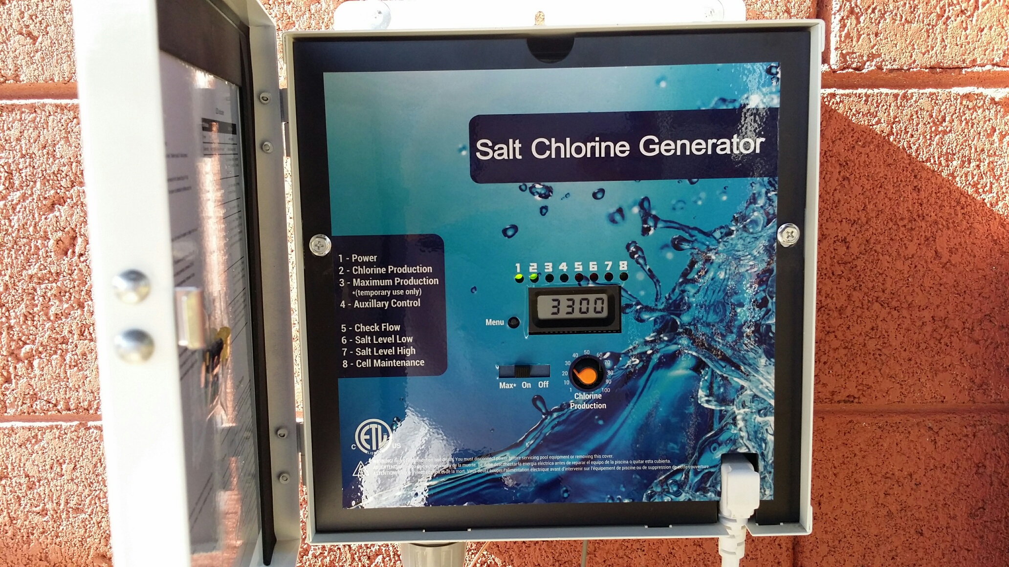Pureline Pool Salt System 40,000 Gallons, Chlorine Generator, Control ...