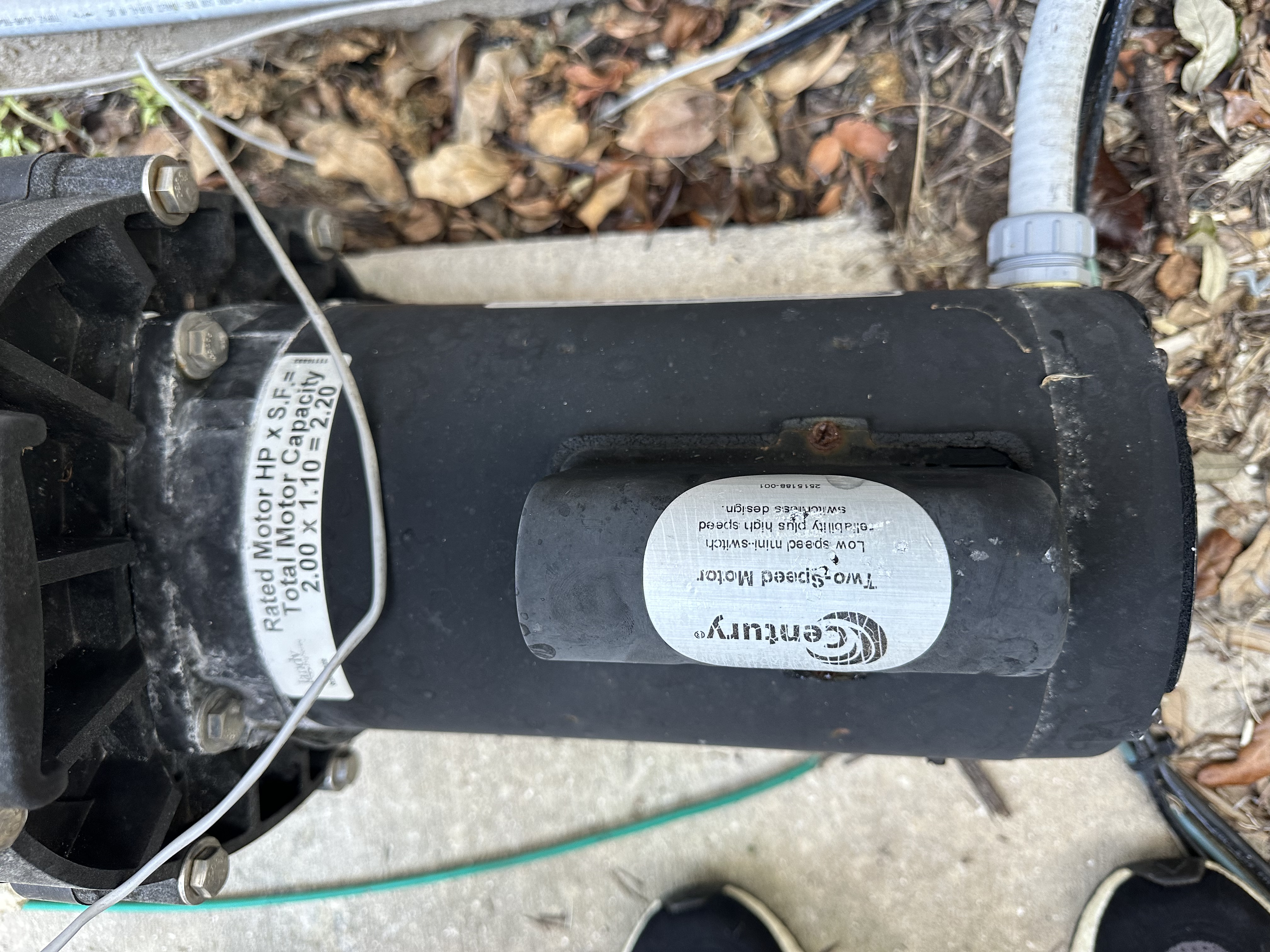 Century (A.O. Smith) 2.0 HP Full Rate Motor, Square Flange 56Y Frame ...