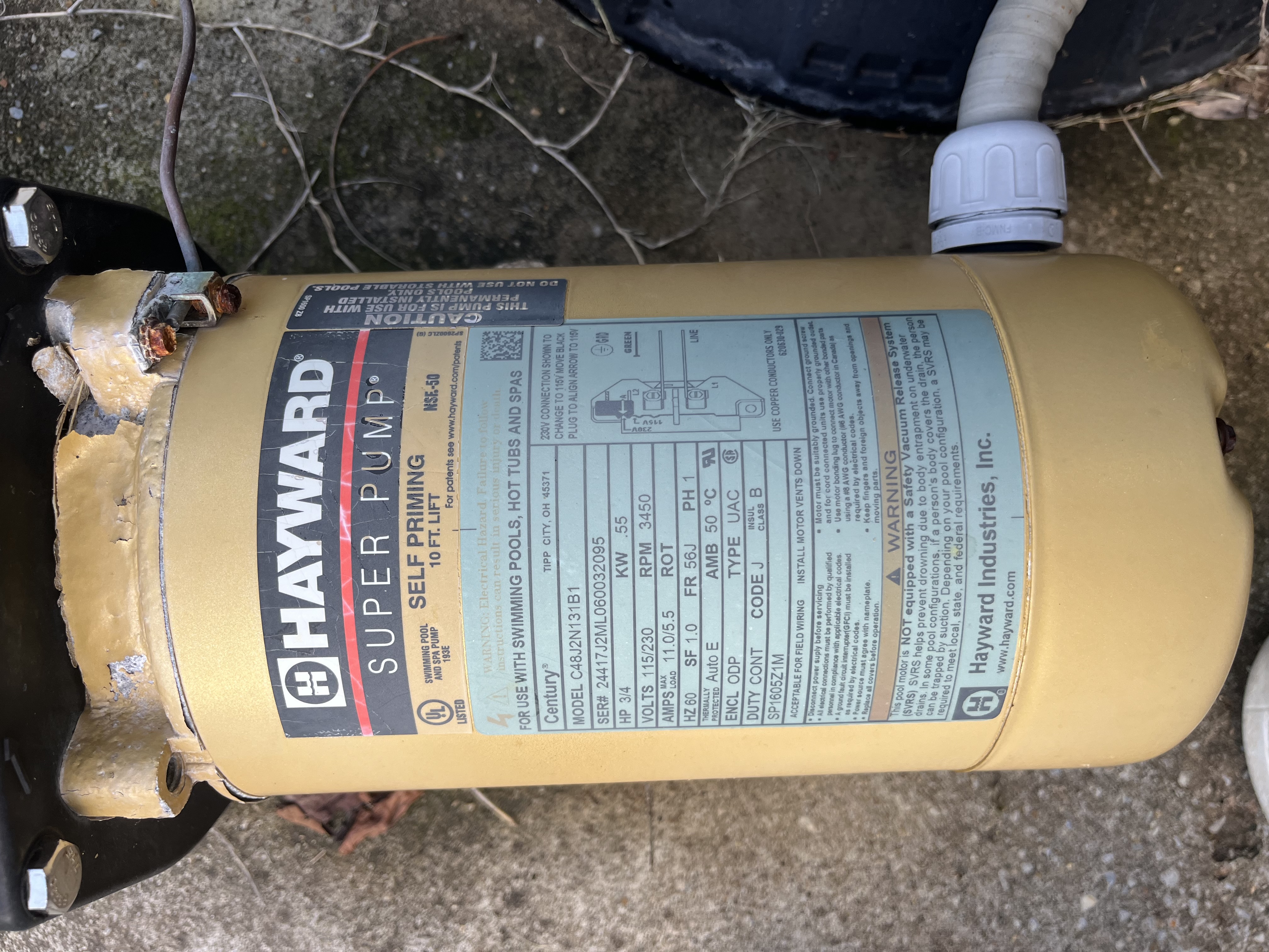 Questions for Century (A.O. Smith) 0.75 HP Up Rate Motor, Round Flange ...