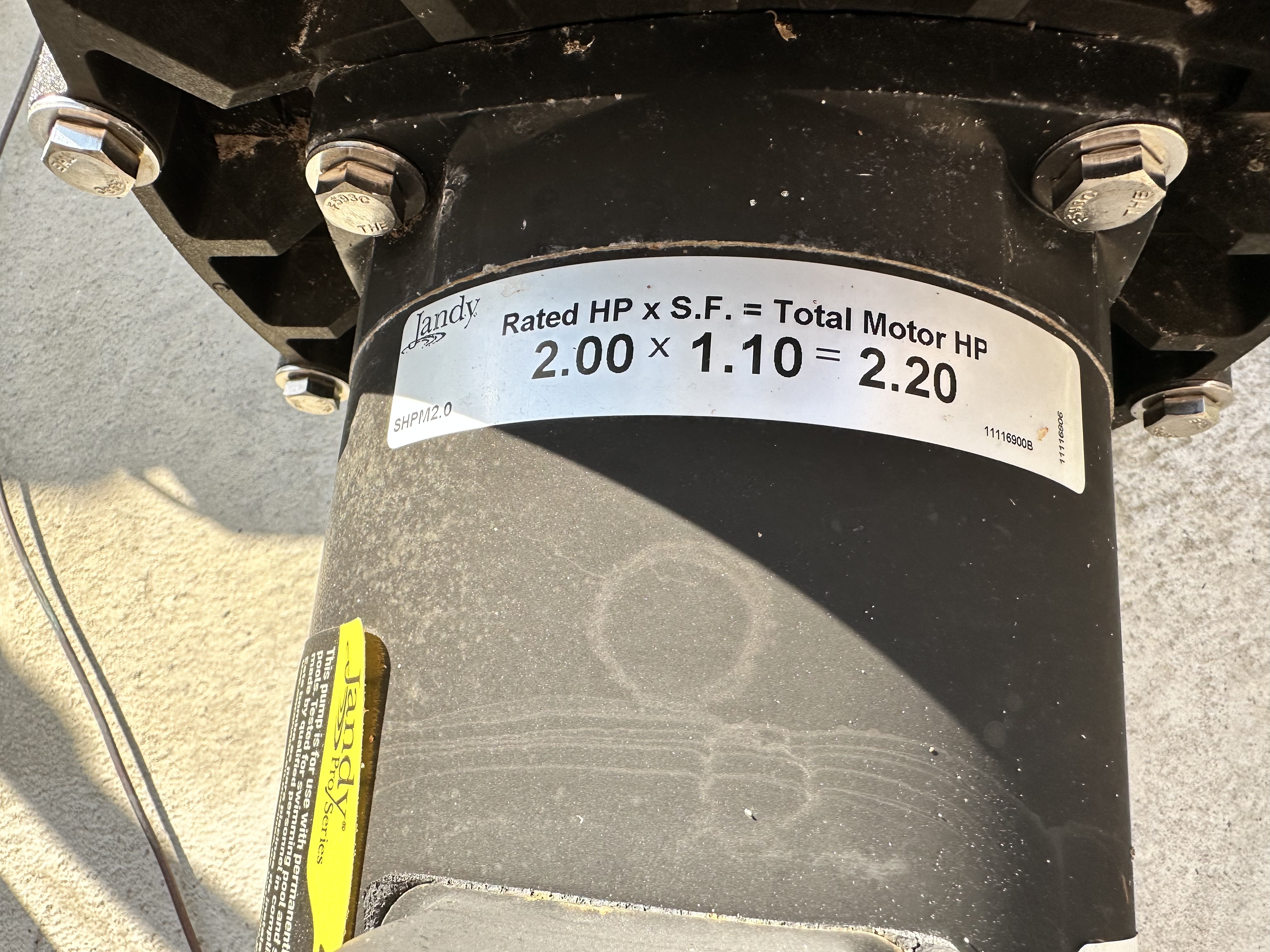 Century (A.O. Smith) 2.0 HP Up Rate Motor, Square Flange 56Y Frame ...