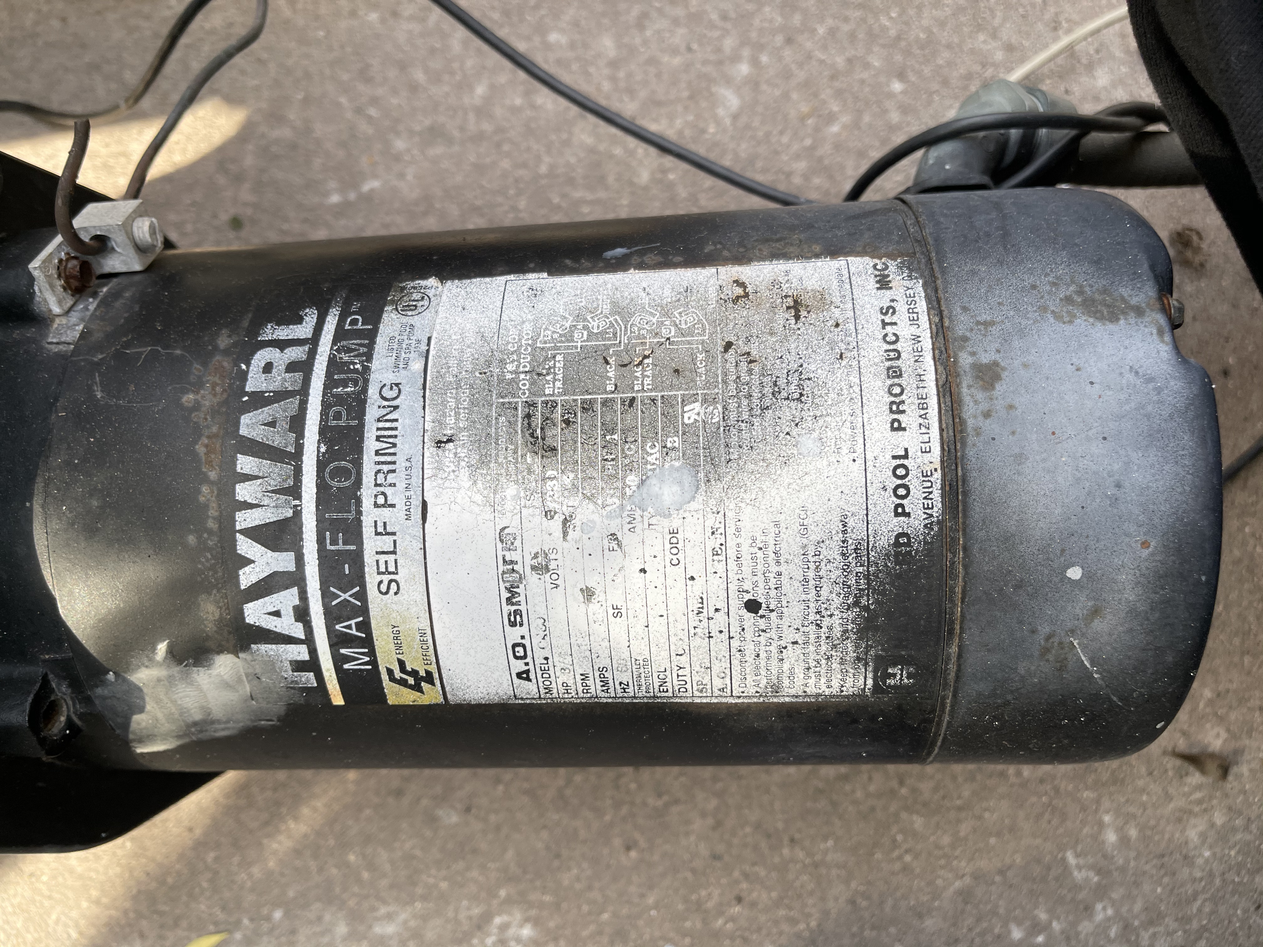 Hayward Power-Flo II 3/4 HP Single Speed Pump - SP1775 - W3SP1775 ...